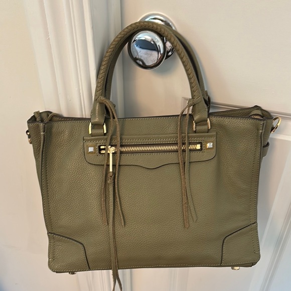 Rebecca Minkoff | Bags | Rebecca Minkoff Olive Leather Satchel With ...